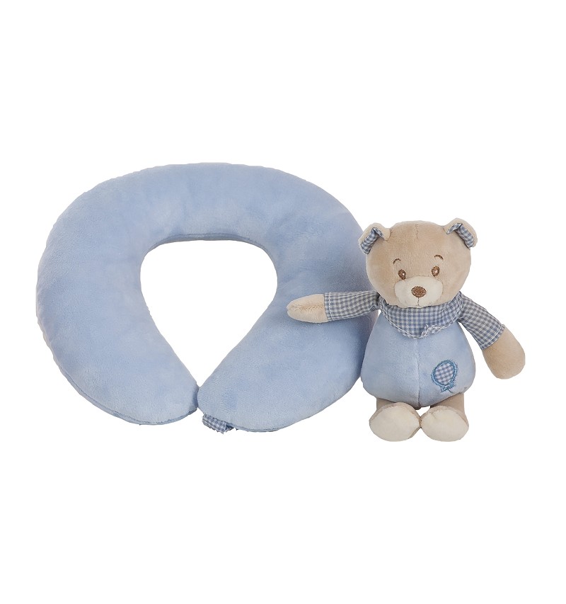 Cojin 20X24 C/Oso Lulu Azul 18 cm