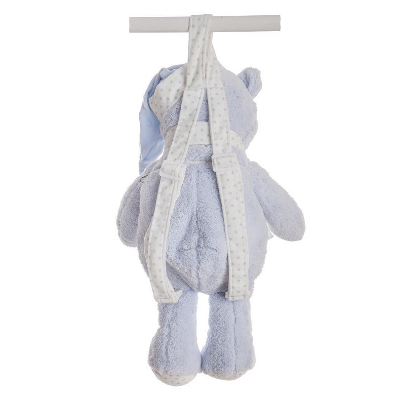 Mochila Oso Azul Rizo 50 cm