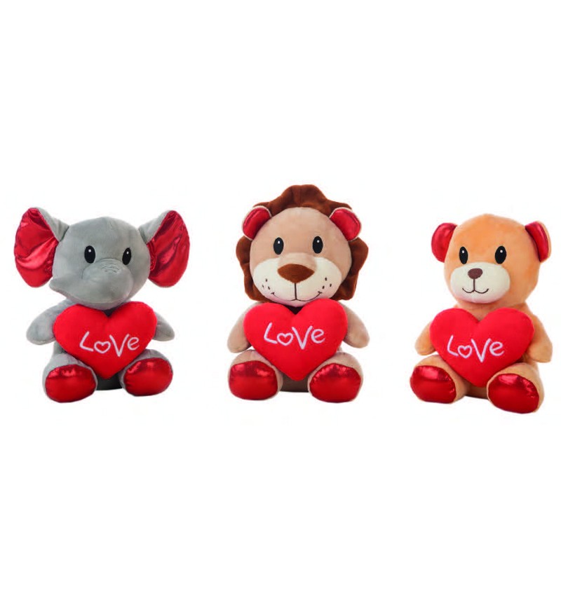 Animalitos Selva Corazón 22 cm