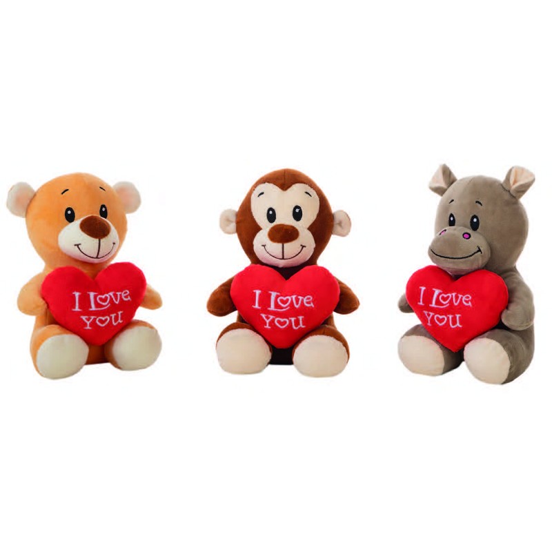 Animalitos Selva Brown Corazón 22 Cm